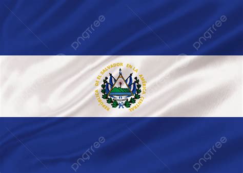 Waving El Salvador Flag Background El Salvador Flag El Salvador Flag
