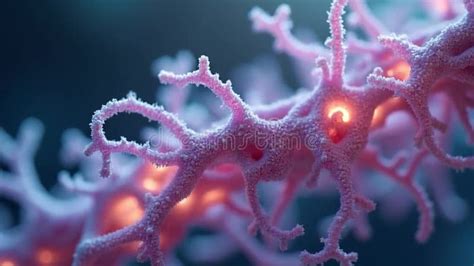 Visualization Of Neuronal Network With Synaptic Activity And Neural Connections Stock Footage