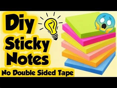 Diy Sticky Note How To Make Note Pad Sticky Notes Without Double Sided Tape Homemade Stationary