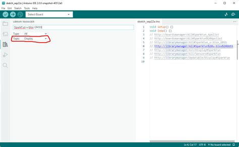 are librarymanager and boardmanager links still clickable with ide v2 · issue 1442 · arduino