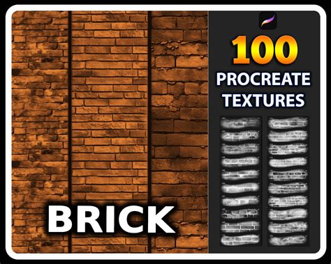 Procreate Brick Texture Brushes, Seamless Brick Texture for Procreate, Brick Texture, Wall ...