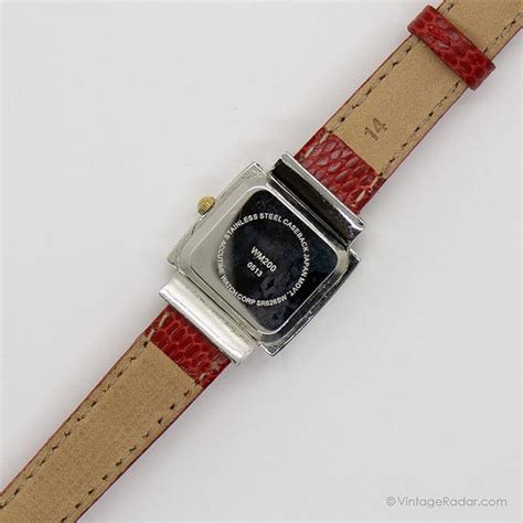 Rectangular Silver Tone Watch For Ladies Vintage Dress Watch For Her