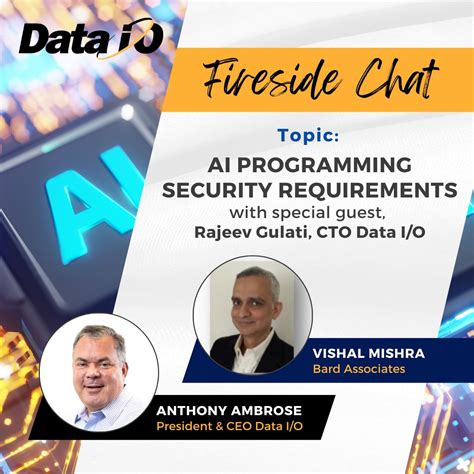 Firesidechat Daio Innovation Firesidechat Ai Dataprogramming Devicesecurity Data Io