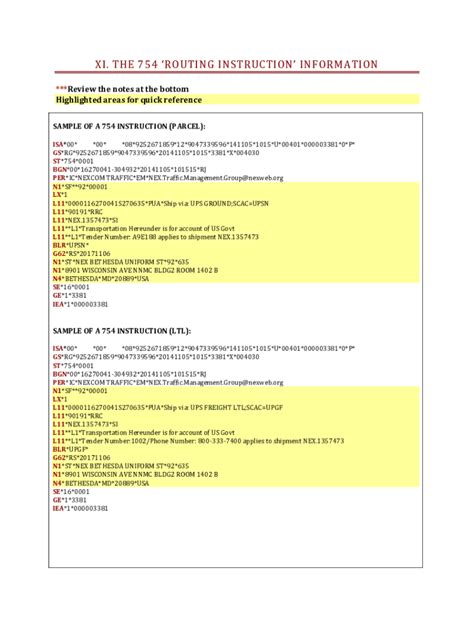 fillable online xi the 754 routing instruction information fax email