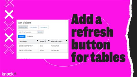 Add A Refresh Button And Time Last Refreshed