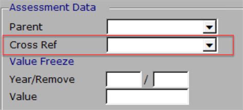Cross Reference Account Options Assessment File 1