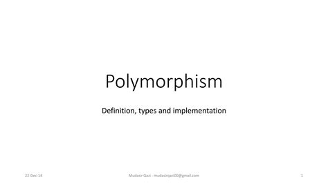 Oop Polymorphism Ppt
