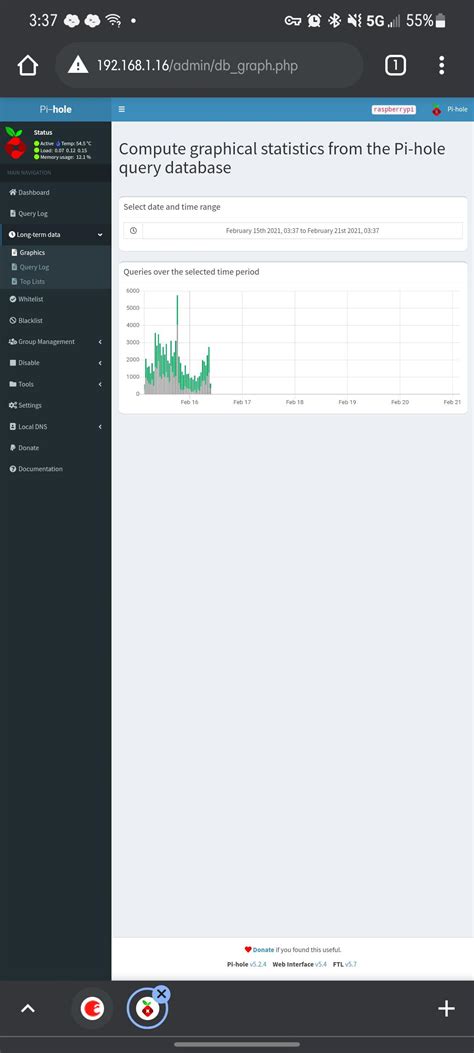 Graphics Not Updating Rpihole