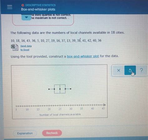 Solved Question O Descriptive Statistics Box And Whisker Plots