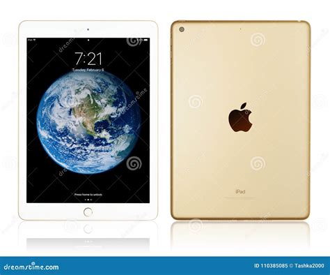 Apple iPad Gold editorial image. Image of front, illustrative - 110385085