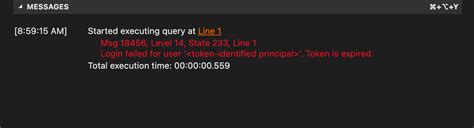 Token Expired For Long Open Query Windows · Issue 17086 · Microsoftvscode Mssql · Github