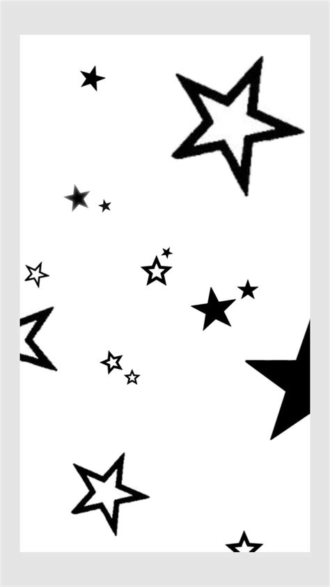 Y2k Wallpaper Black And White Stars Iphone Wallpaper