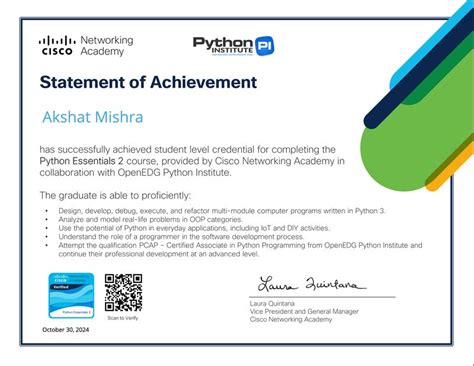 akshat mishra on linkedin i m thrilled to have completed the python essentials 2 course offered by…