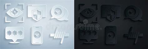 Set Smartphone Check Mark In Speech Bubble Password Protection