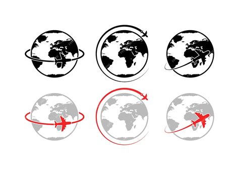 Premium Vector Aircraft Route Set Icons Silhouette Style Vector Icons