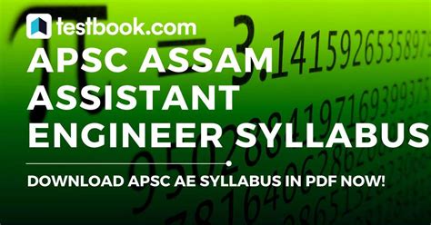 Apsc Assistant Engineer Syllabus 2024 For Paper 1 And Paper 2
