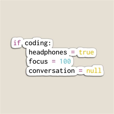 Funny Programming Joke If Coding Headphones Focus Magnet