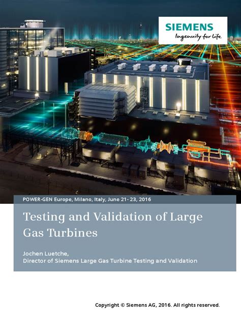 Testing And Validation Of Large Gas Turbines Pdf Gas Turbine Siemens