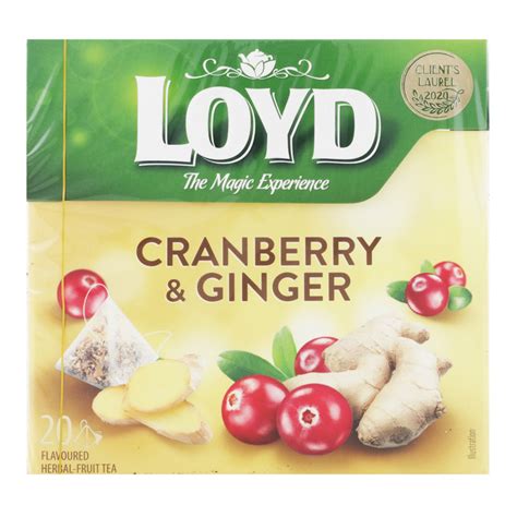 Чай Loyd 20 шт пірам ЖуравлинаІмбир Польща И0565900396023056