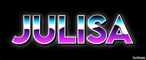 Julisa Text Effect And Logo Design Name
