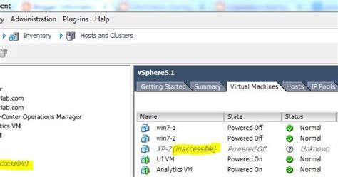 Vcloudnotes Lets Learn Together Powered Off Vms Are Greyed Out And Showing As Not Accessible