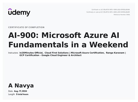 a navya on linkedin i m delighted to announce that i ve completed the ai 900 microsoft azure…