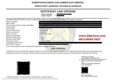 0813 8545 7837 Jasa Pembuatan Slo Pln