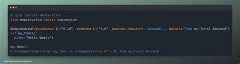 Banias Baabe On Linkedin How To Deprecate Functions In Python You Can