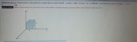 solved determine the net charge inside a cube placed in a