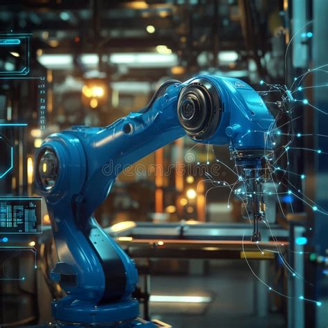 Robotic Arm In High Tech Manufacturing Industry Stock Image Image Of