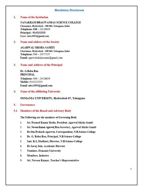 Mandate Details Of An Education Place Pdf Governance Teachers