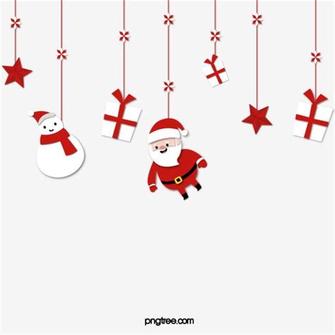 빨간 산타 클로스 펜 던 트 테두리 클립지 스타일 테두리 Christmas Png 일러스트 및 벡터 에 대한 무료 다운로드