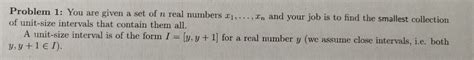 solved problem 1 you are given a set of n real numbers 11