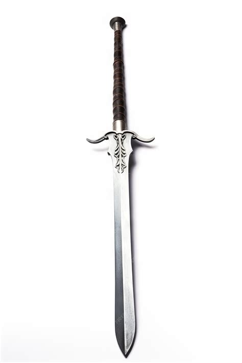 Premium Photo A Closeup Photo Of A Medieval Broadsword On A White