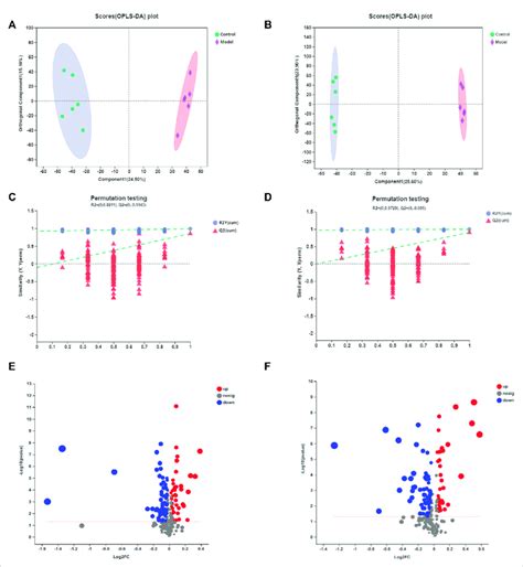 Opls Da Score Diagrams Of The Samples From Control Vs Model In The