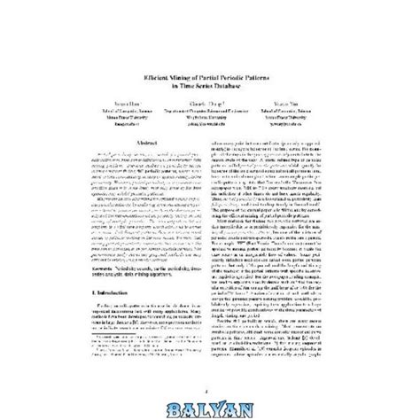 دانلود کتاب efficient mining of partial periodic patterns in time