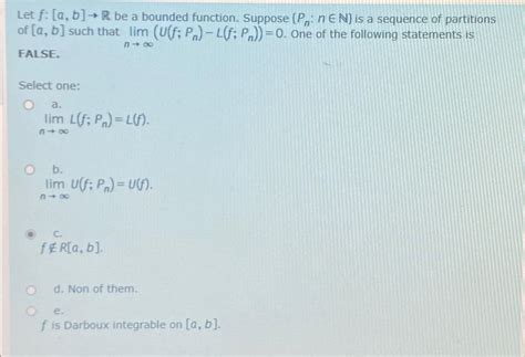 Solved Let F Ab →r ﻿be A Bounded Function Suppose
