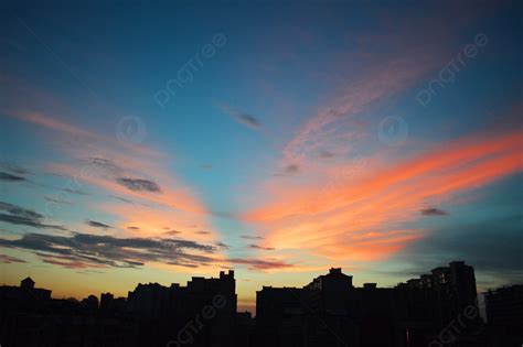 Landscape Map Before Sunset Hongxia Architectural Map Background Sunset Landscape Sunset