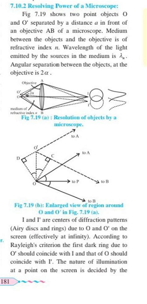 7102 Resolving Power Of A Microscope Fig 719 Shows Two Point Objects
