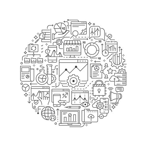 Round Design Element With Data And Analyst Icon Concept 6788995 Vector