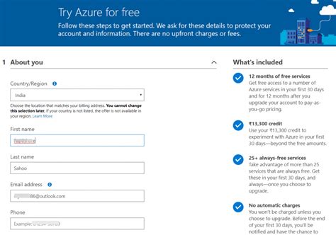 Azure Free Account Without Credit Card Azure Lessons