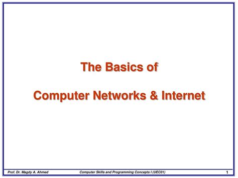 ppt the basics of computer networks and internet powerpoint