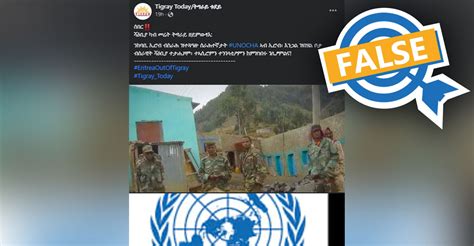 False The Image Doesnt Prove The Presence Of Eritrean Soldiers In