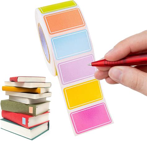 Generic Color Coding Labels 500 Colored Labels Stickers Rectangle Adhesive