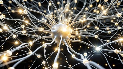 Intricate Neural Network With Glowing Synapses And Flowing Data Streams Premium Ai Generated Image