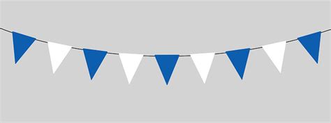 오히 데이 그리스 휴일 그리스 멧돼지 화환 파란색과 흰색 삼각형 깃발 페넌트 복고풍 스타일 벡터 일러스트레이션 갈란드 장식품에 대한 스톡 벡터 아트 및 기타 이미지 Istock