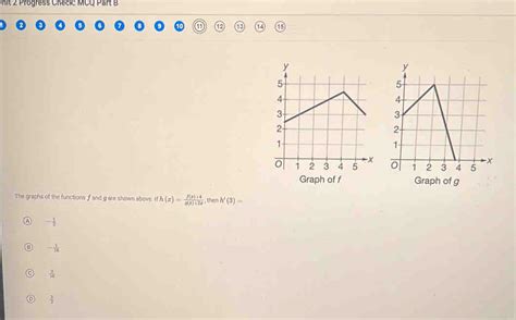 nit 2 progress check mcq part b 12 12 graph of f graph of g the graphs
