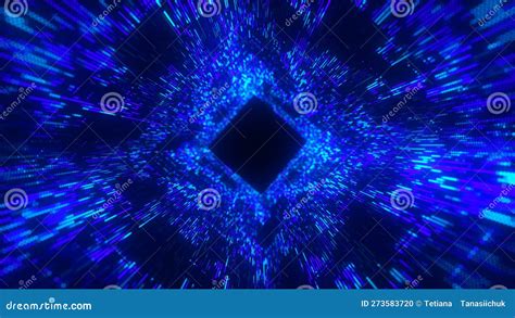 Abstract Technology Background Big Data Digital Code Futuristic Dots