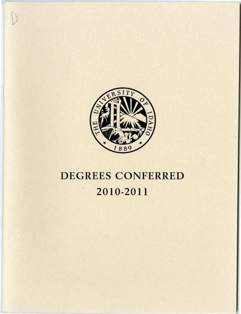 Degrees Conferred 2010 2011 U Of I Commencement Programs