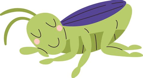Sleeping Grasshopper Insect 69390744 Vector Art At Vecteezy